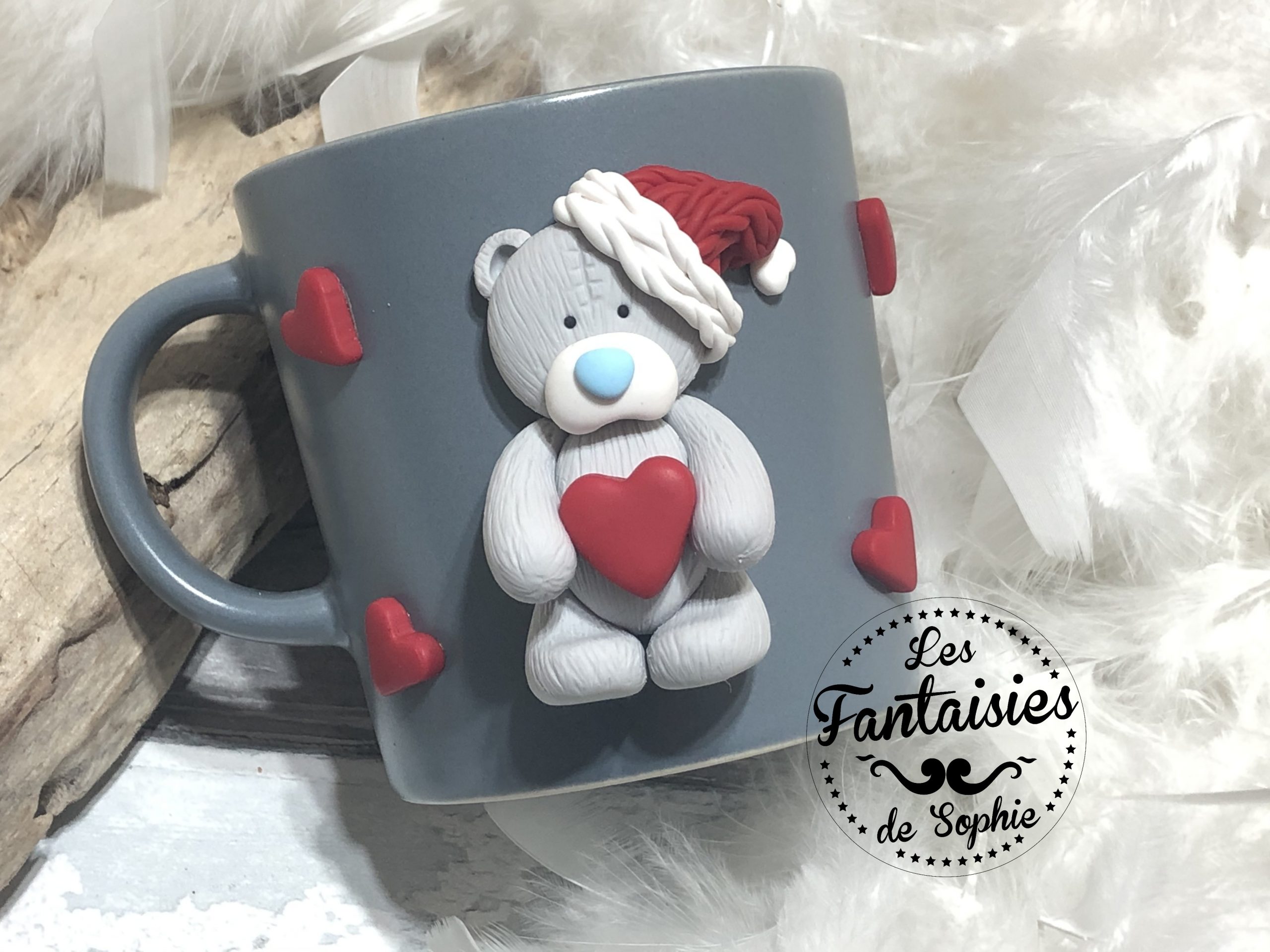 Tasse "ourson" - Les Fantaisies de Sophie - modelé à la main